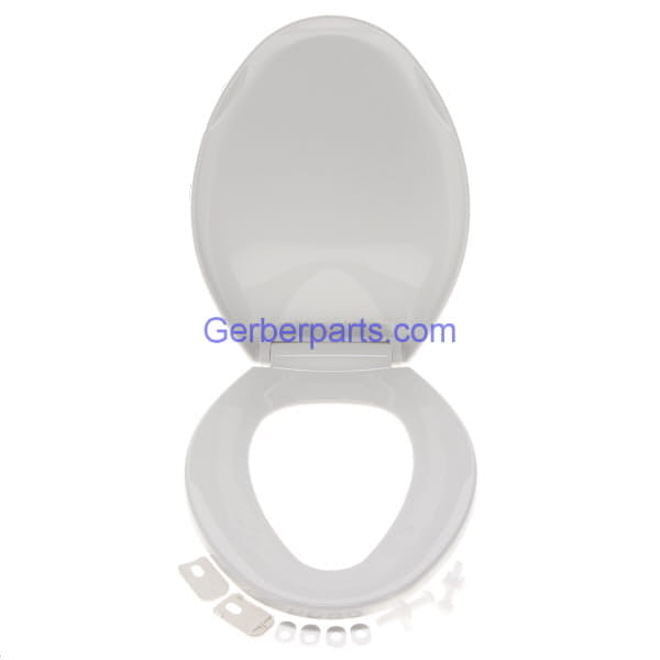 Gerber Genuine 99-213 White Slow Close Elongated Plastic Toilet Seat ...